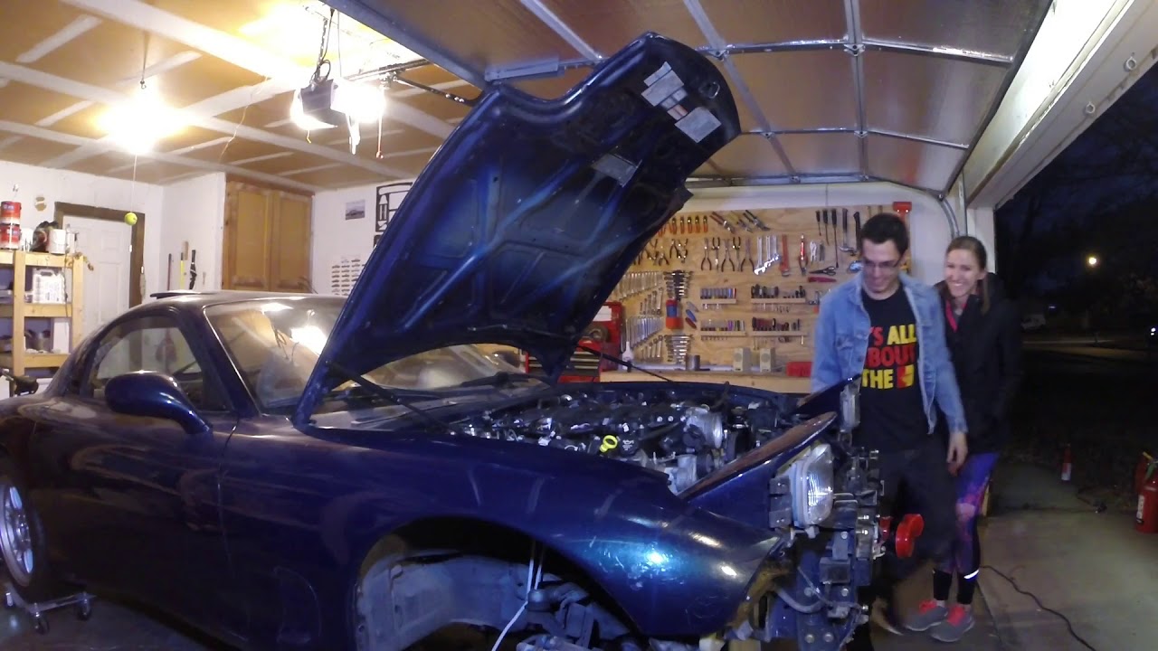 First Start LS Swap RX-7 FD - YouTube