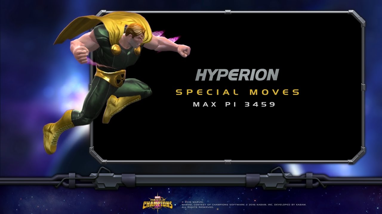 Hyperion Special Moves | Marvel Contest of Champions - YouTube