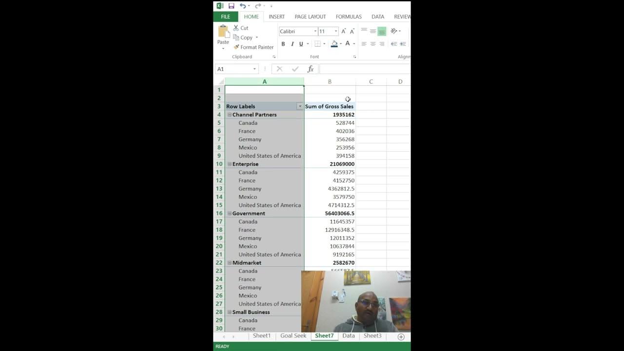 Pivot Table Excel Part 3 Multiple Row like normal Excel Table - YouTube