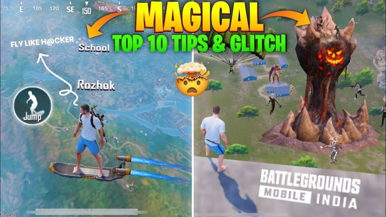 BGMI 2.8 UPDATE TOP 10 NEW TIPS AND TRICKS😍 | MAGICAL FLYING GLITCH ...
