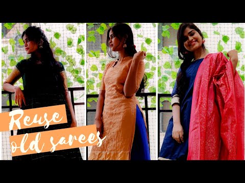 3 ways to reuse your old/damaged sarees || Make new outfits ...