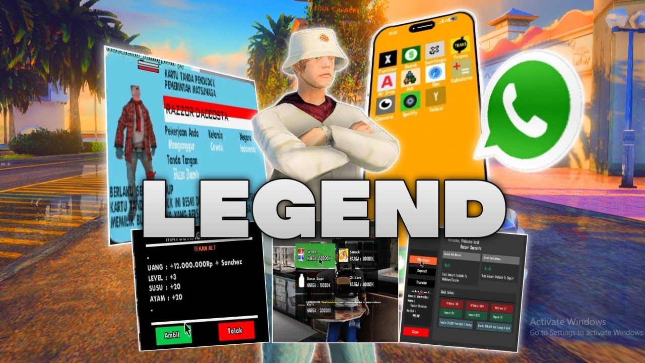 SERVER GTA SAMP ANDROID & PC FITUR FULL TEXTDRAW WA ONLY ANTI RIBET ...