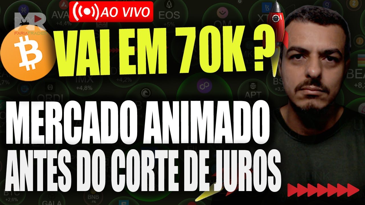 Bitcoin HOJE - Mercado ANIMADO ANTES DO CORTE DE JUROS - ETF BLACKROCK ...