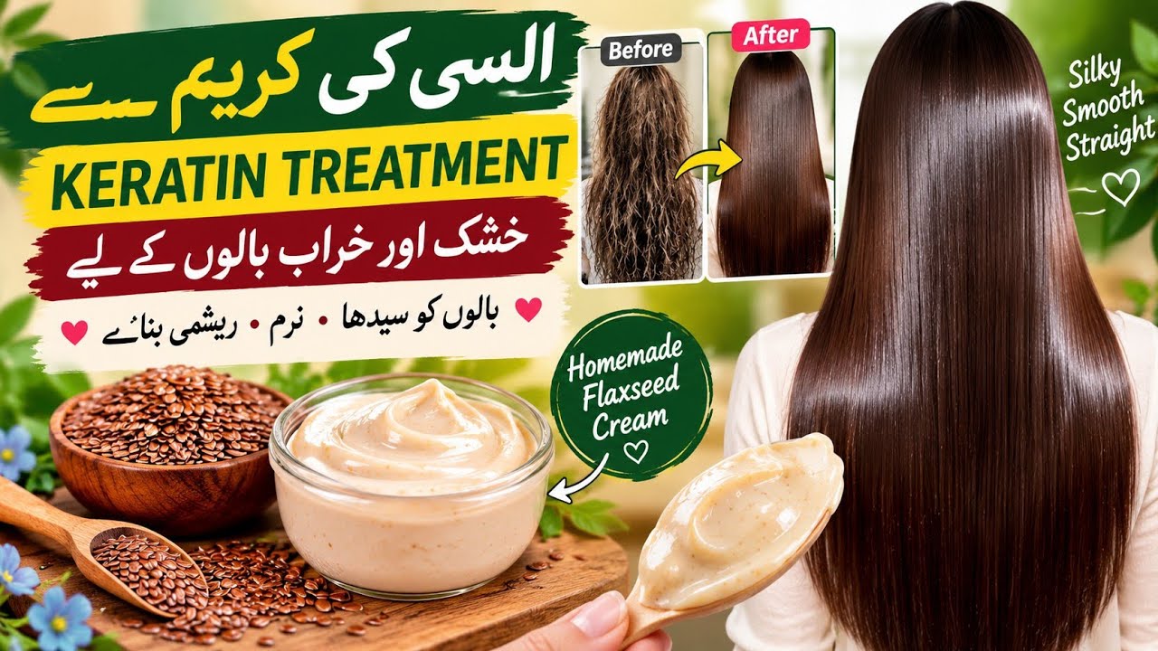 Homemade Keratin Treatment at Home | Flaxseed Cream for Silky, Smooth ...