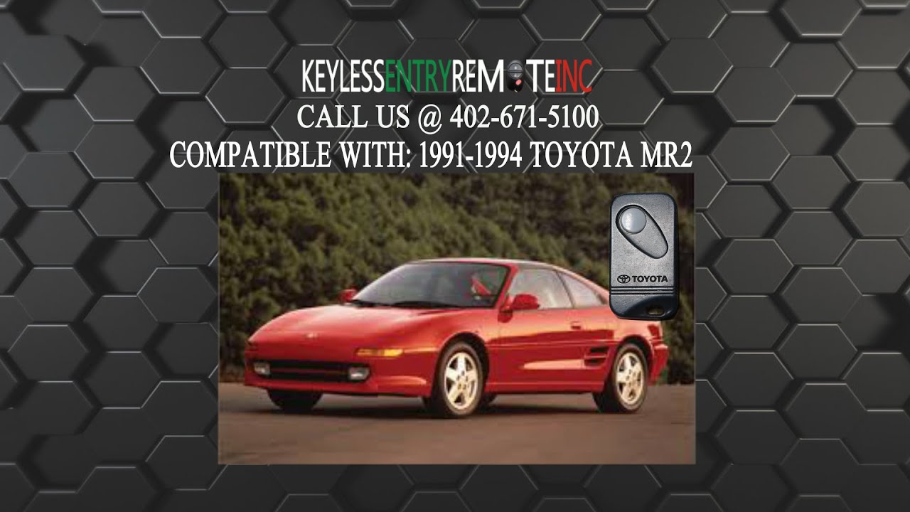 How To Replace Toyota MR2 Key Fob Battery 1991 1992 1993 1994 - YouTube
