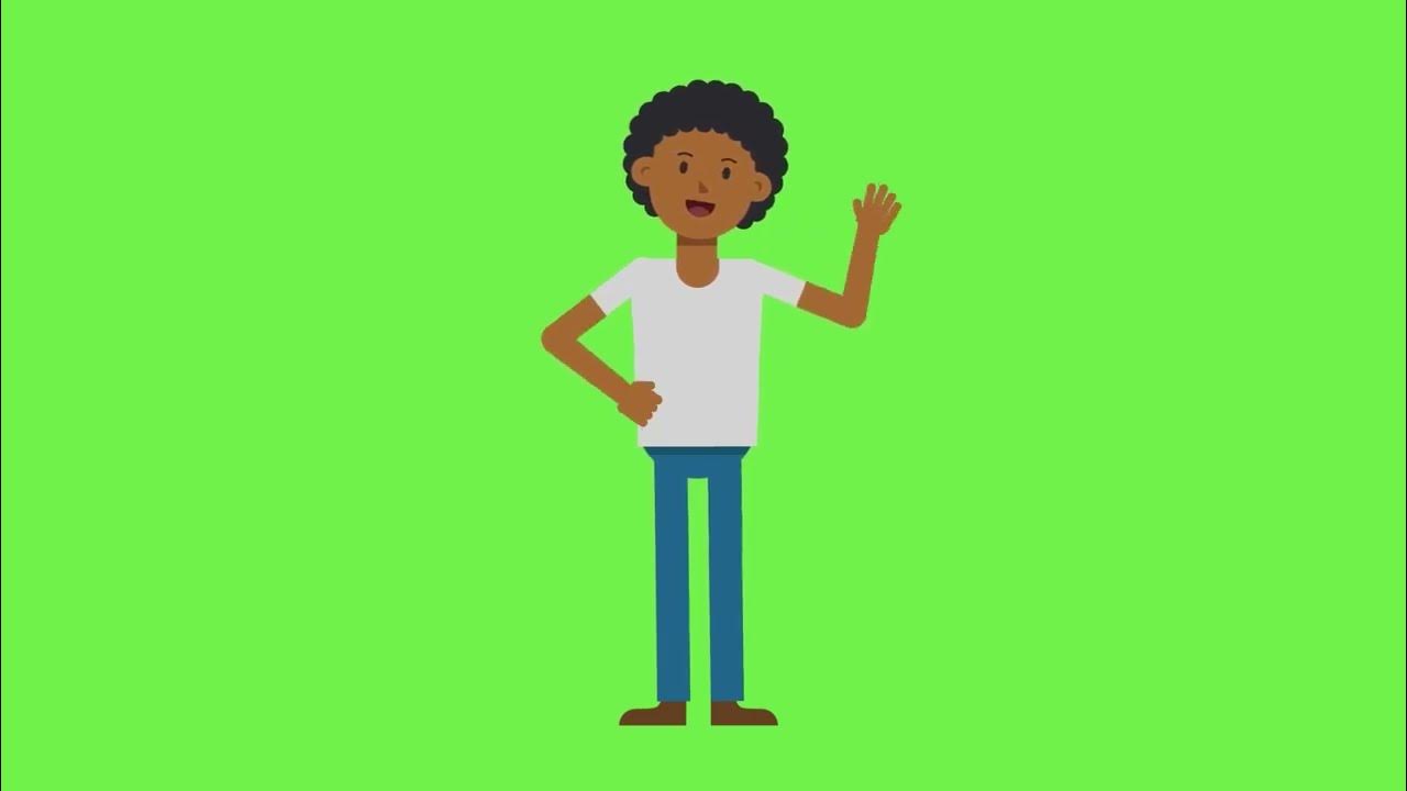 Animated Man Waving Hand Green Screen | Waving Hand Animation Green ...