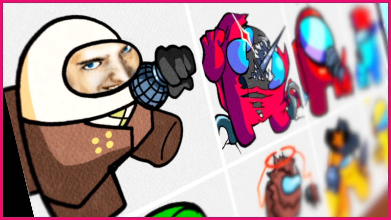 Drawing Friday Night Funkin Among us | Susmogus | Shapeshifter | Green ...