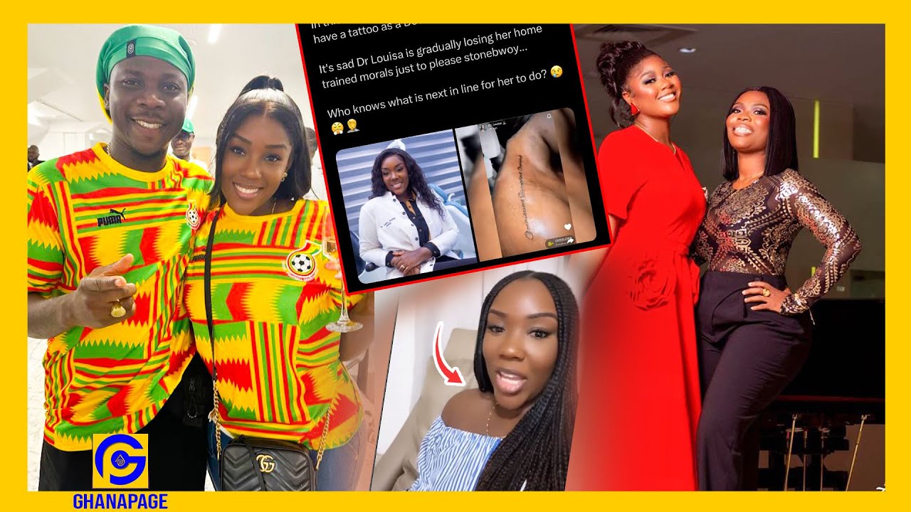 Stonebwoy's Wife Dr Louisa Tattoos her body?,-She reacts+Salma Mumin ...