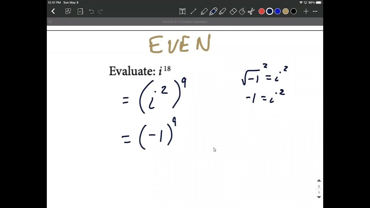 Complex Numbers | Powers of i (imaginary numbers raised to powers ...