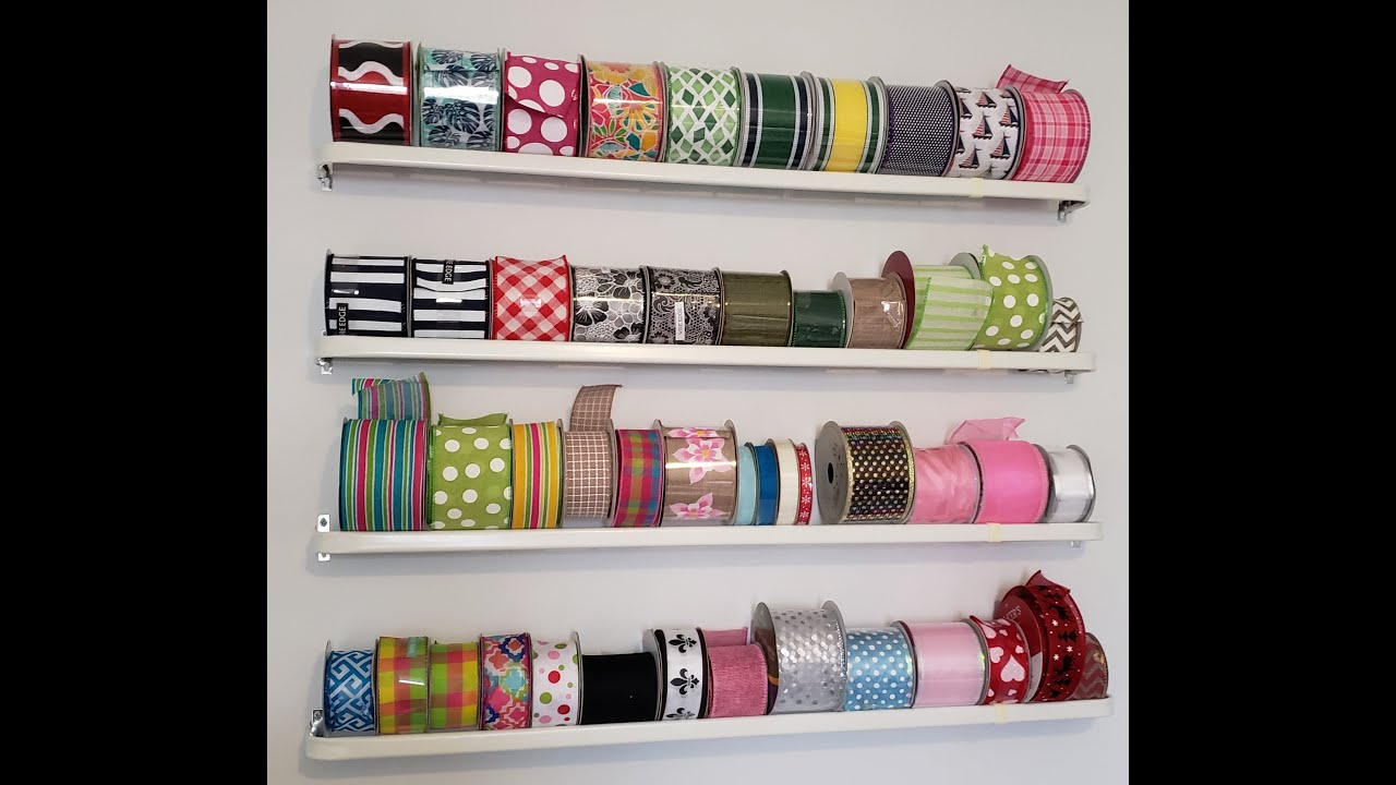 DIY Ribbon Wall Holder - YouTube