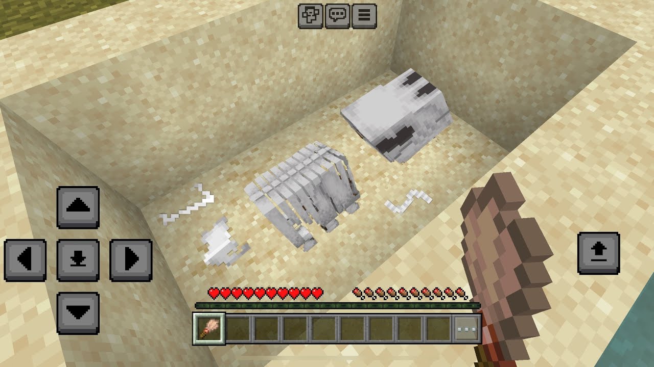 Digging Up Skeletons and OLD FOSSILS FROM A SNIFFER MOD in Minecraft PE ...