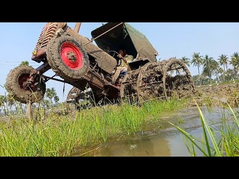 Mahindra 475 tractor Puddling with full cage wheels | village tractors ...