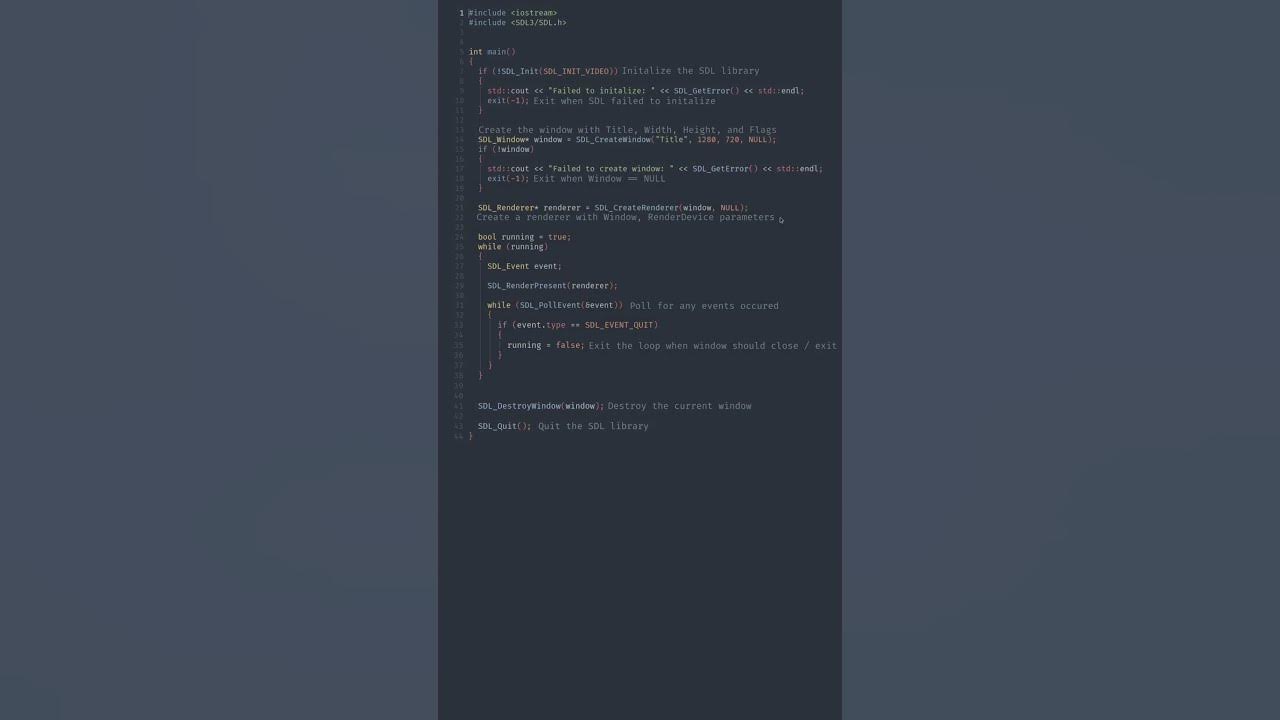 C++ | Creating a window in SDL3 #coding #programming - YouTube