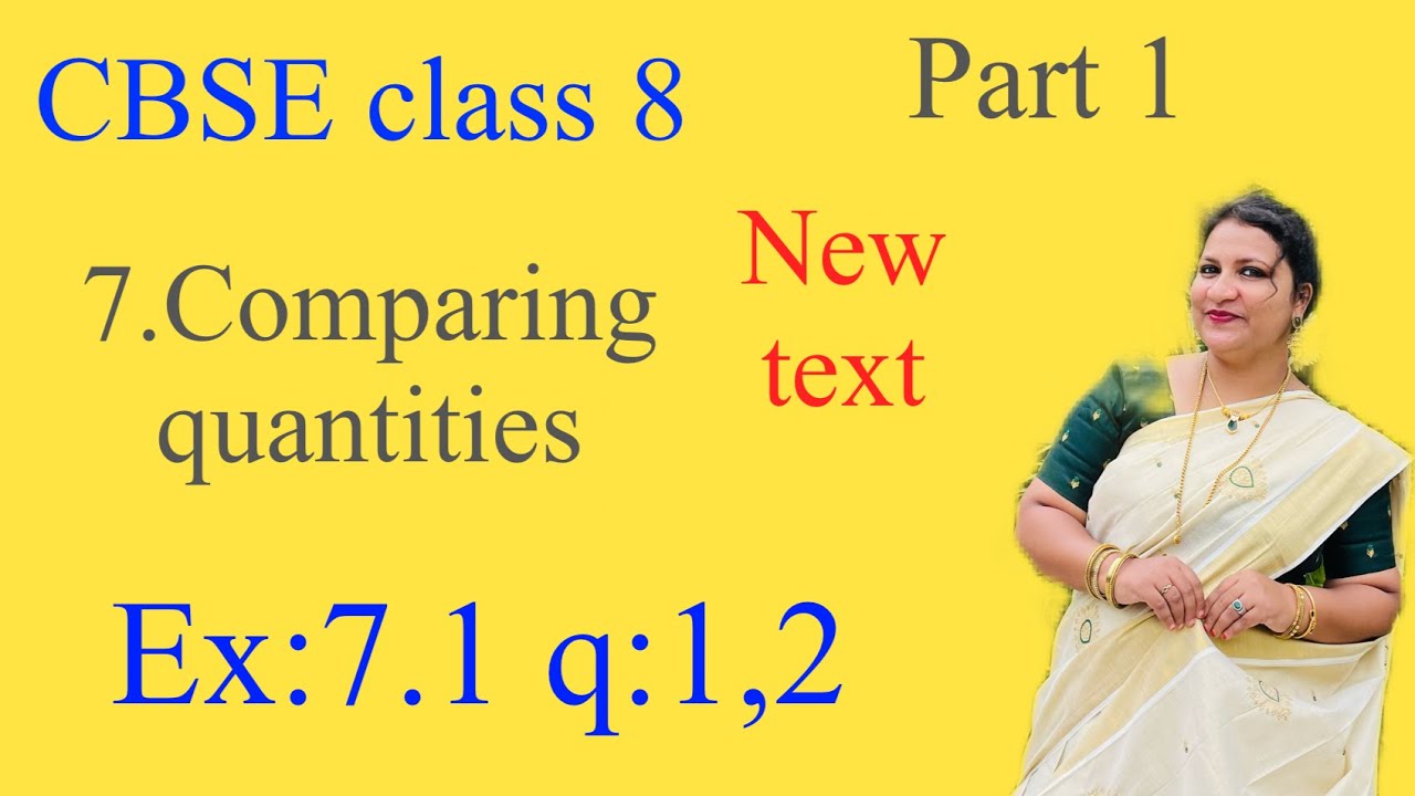 Chapter 8 Comparing Quantities ex:7.1 q:1,2 CBSE class 8 in Malayalam - YouTube