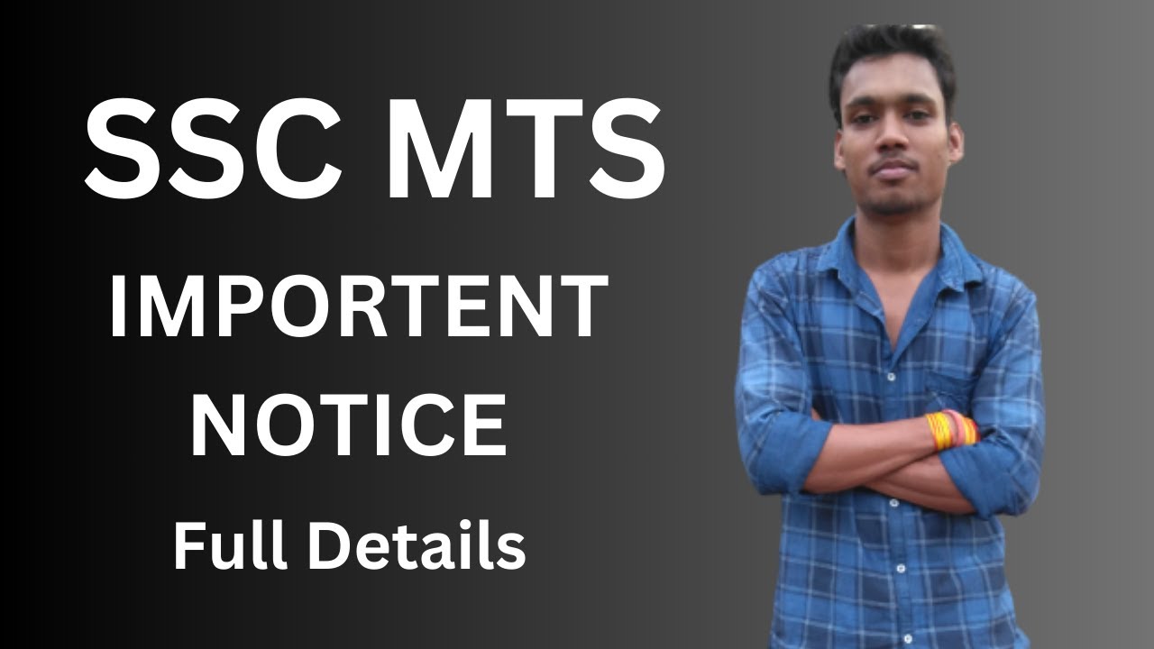 SSC MTS Important Notice - YouTube