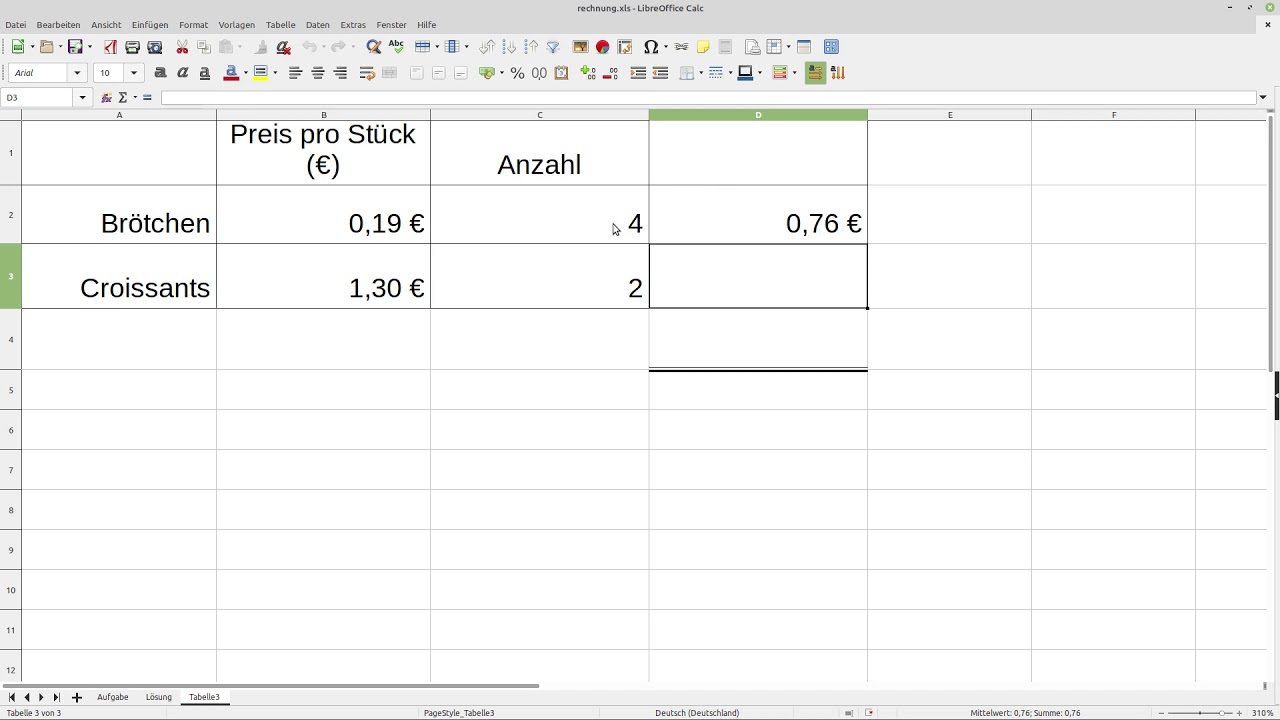 Excel / OpenOffice Einfache Formeln und Basics - YouTube