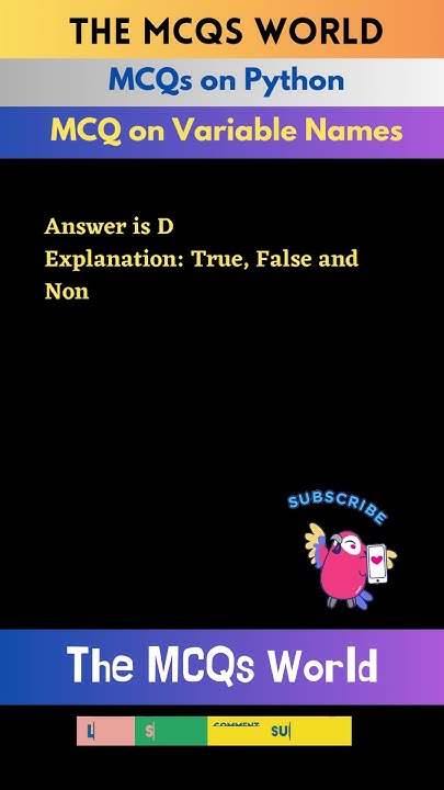Python MCQ #04 on Variable Names #python #programming #mcqs - YouTube