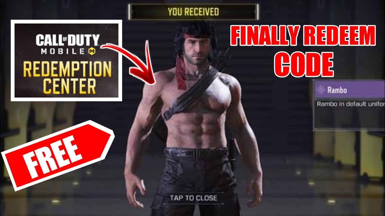 Finally Rambo Redeem Publish Codm Official | redeem code of Rambo ...