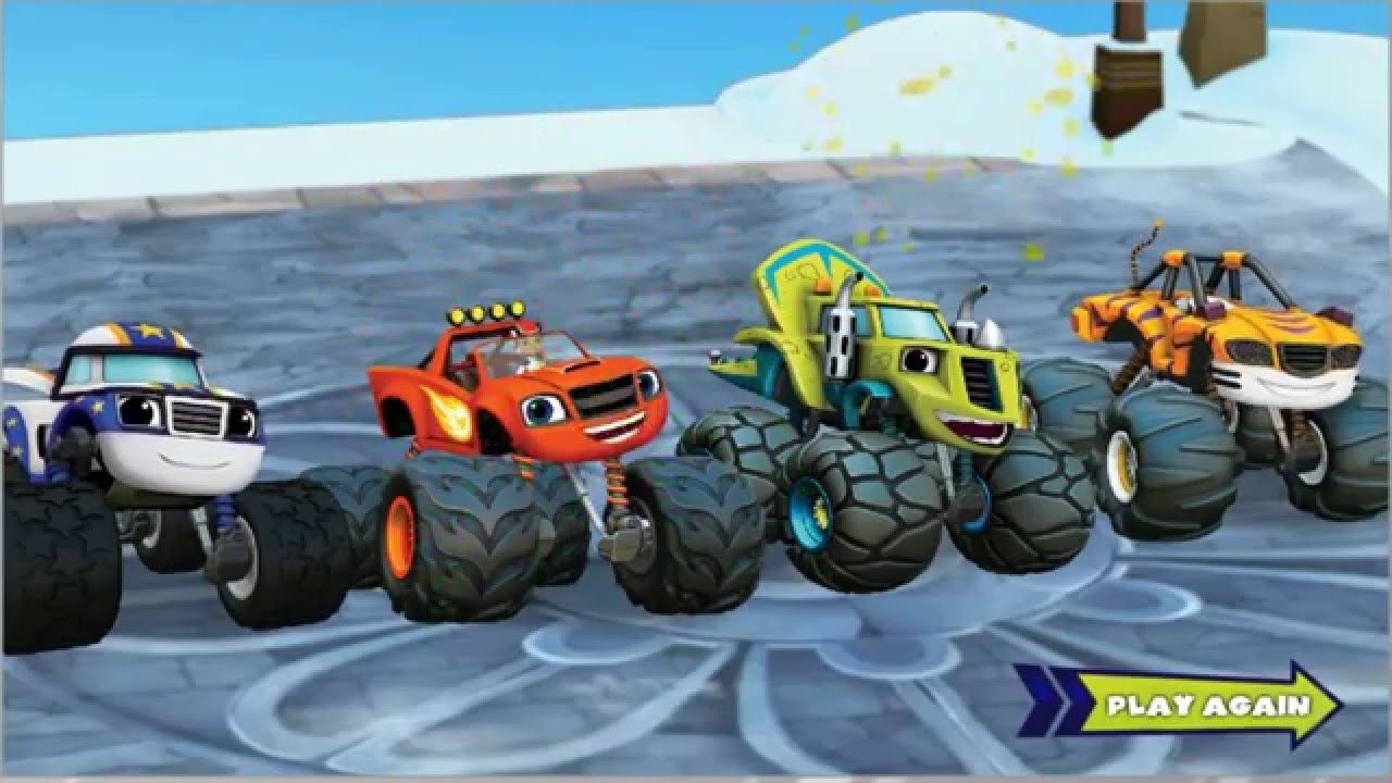 BLAZE AND THE MONSTER MACHINES CARTOON RACE TO THE TOP OF THE WORLD ...