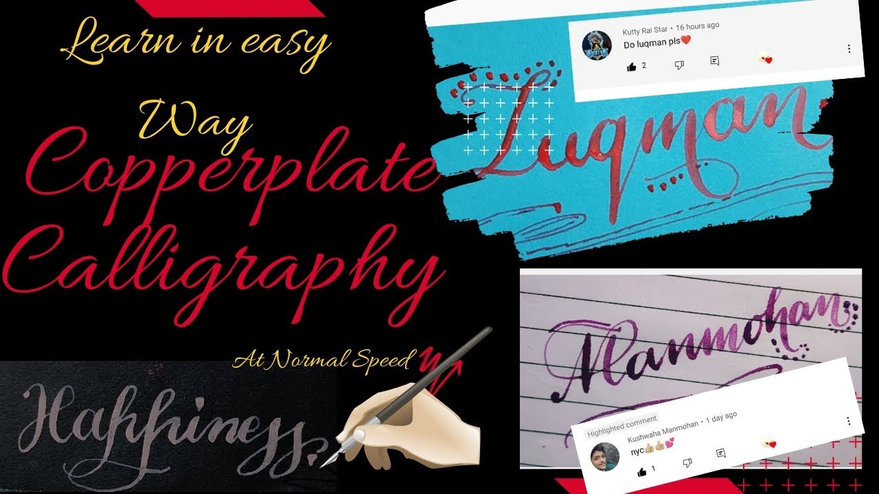 Satisfying CopperPlate Calligraphy By Happiness #calligraphy #name # ...