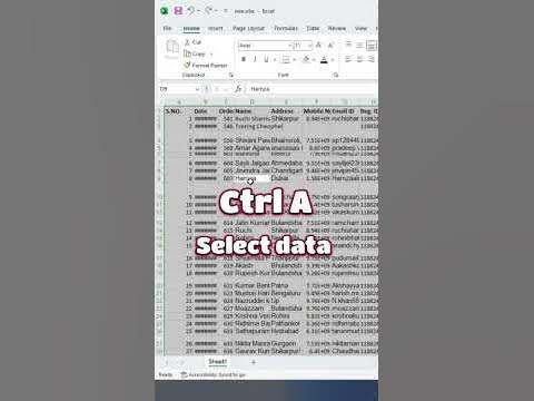 Automatically adjust data in Excel shortcuts #excel #shortcut #windows #computer ...
