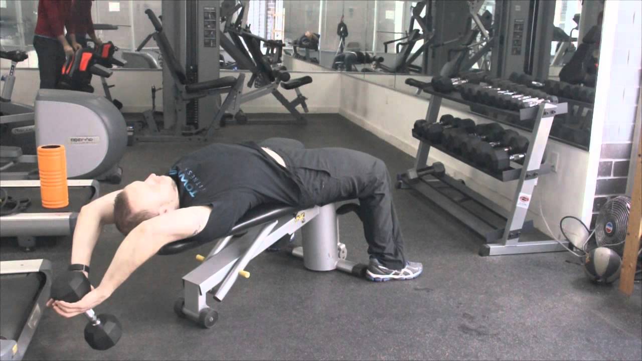Dumbbell Pull-Overs while Lying on Bench - YouTube