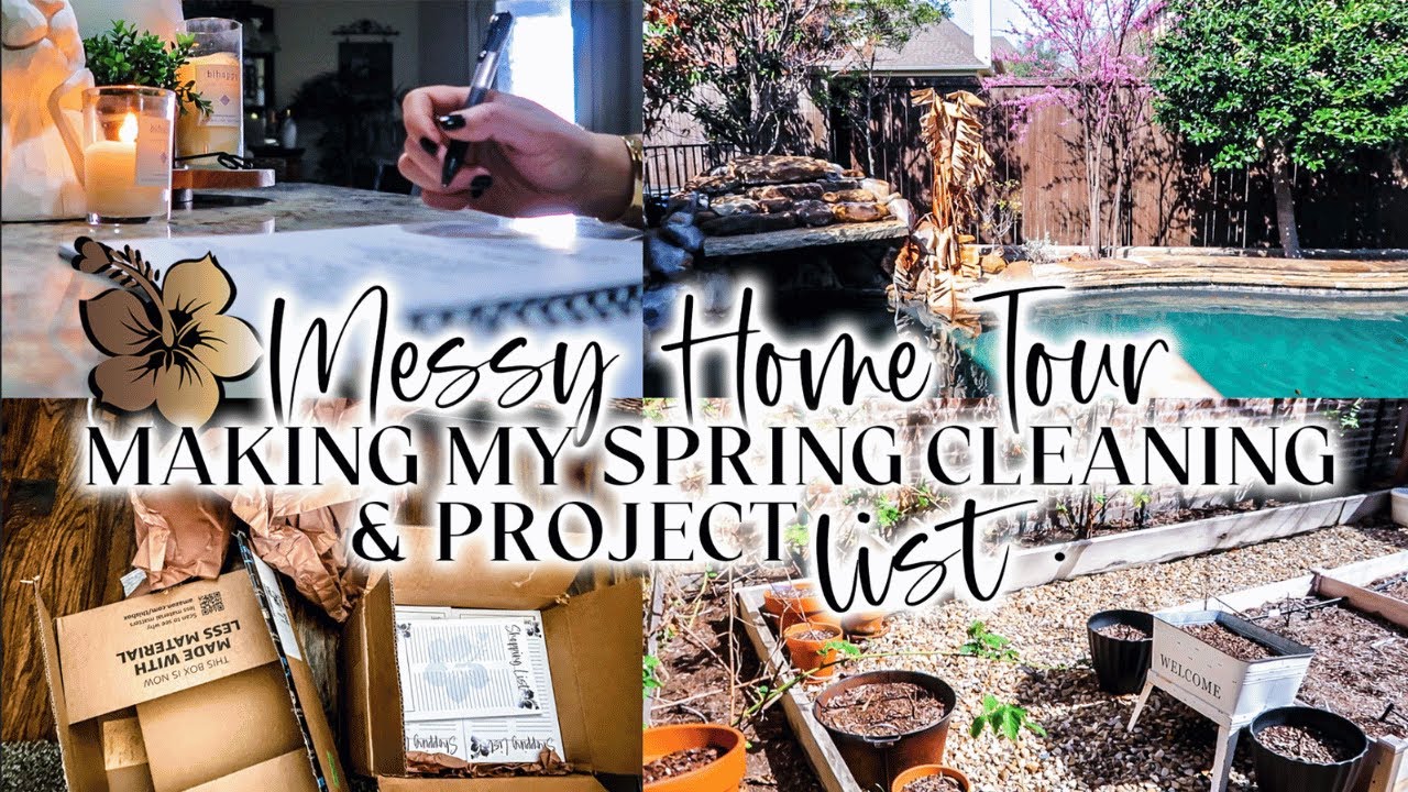 MESSY HOME TOUR | Making My Spring Cleaning & Project List | Charlani ...