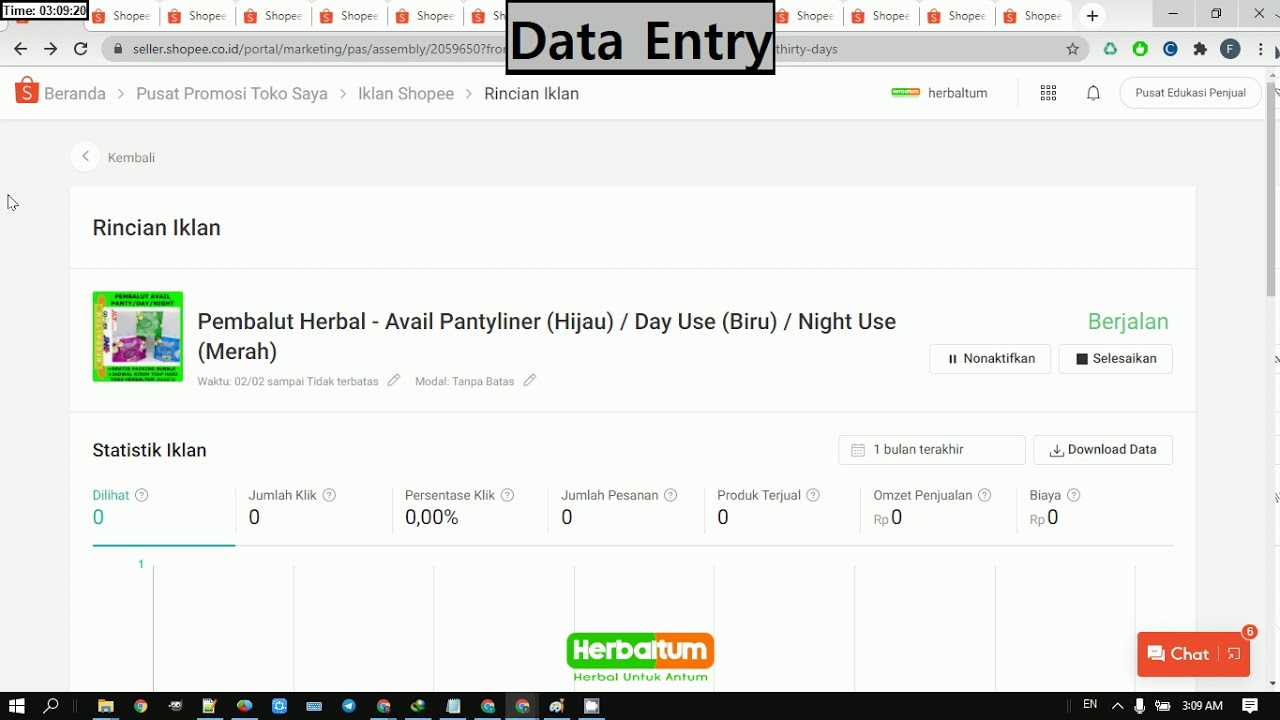 DATA ENTRY PART 8 - Mengaktifkan Iklan yang Non-Aktif di Marketplace ...