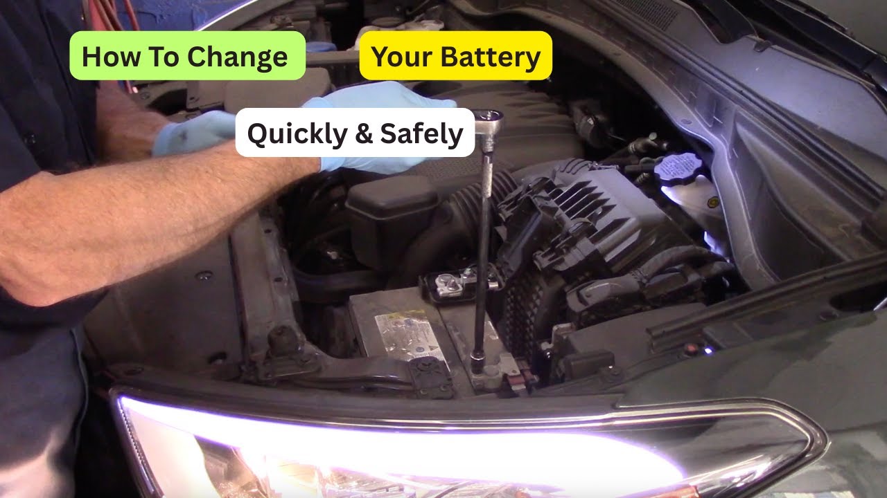 Battery replacement 2013-2019 Hyundai Santa Fe - YouTube