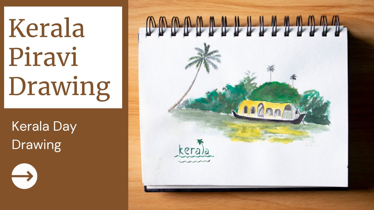 Kerala Piravi Drawing | Kerala Day Drawing | Kerala Day Facts | Kerala ...