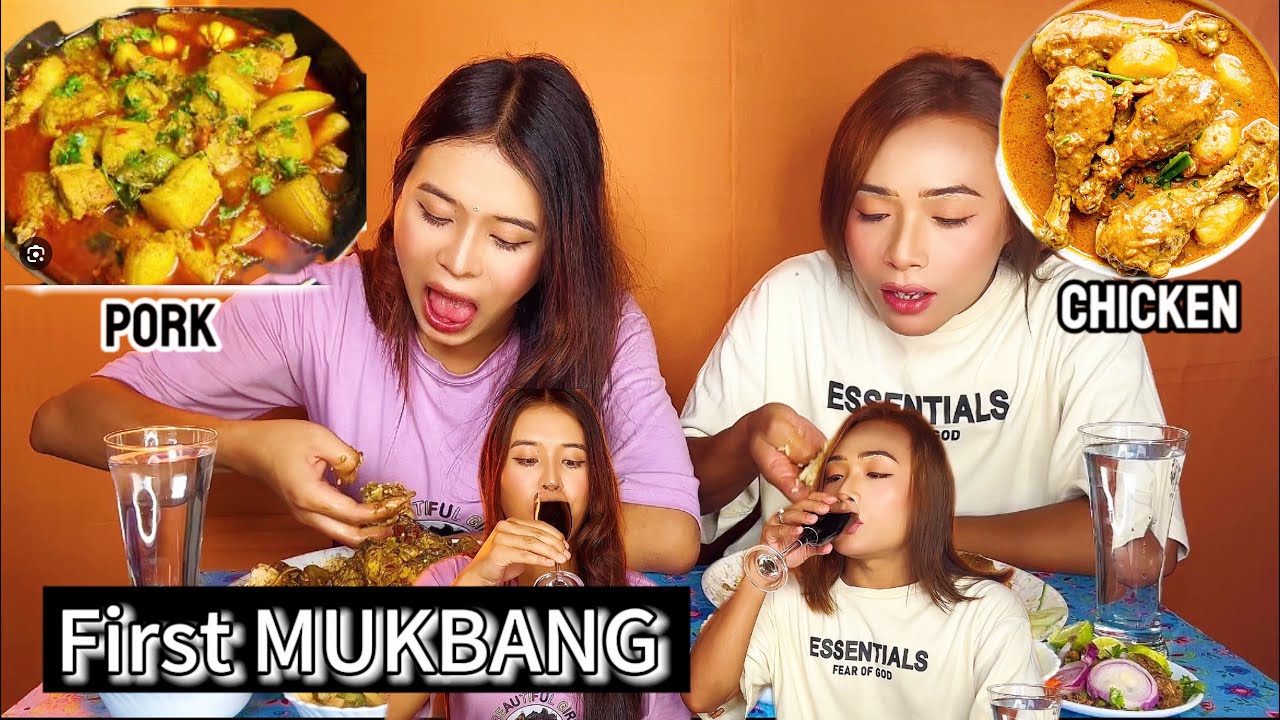 My first MUKBANG ( Pork n chicken ) curry - YouTube