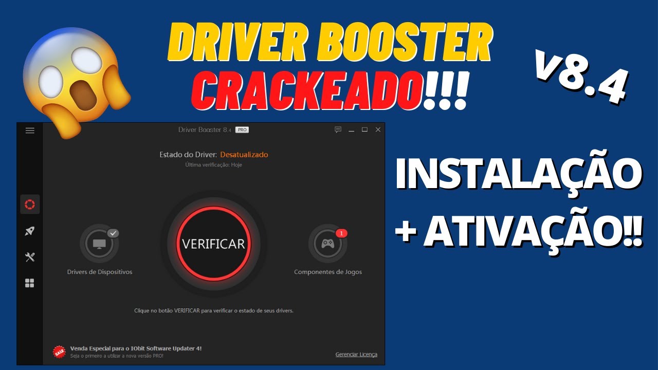 COMO INSTALAR E CRACKEAR O DRIVER BOOSTER 8.4 // 2021 (Sem encurtador) - YouTube