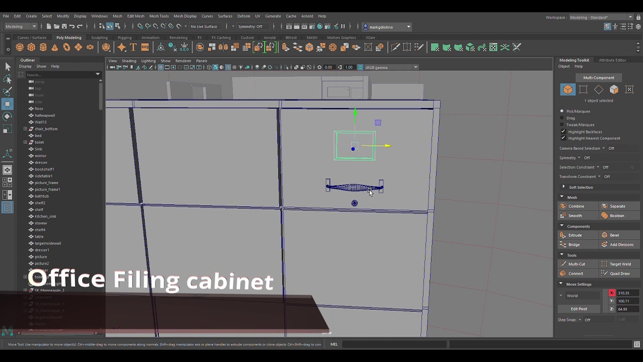 File Cabinet in Maya - YouTube