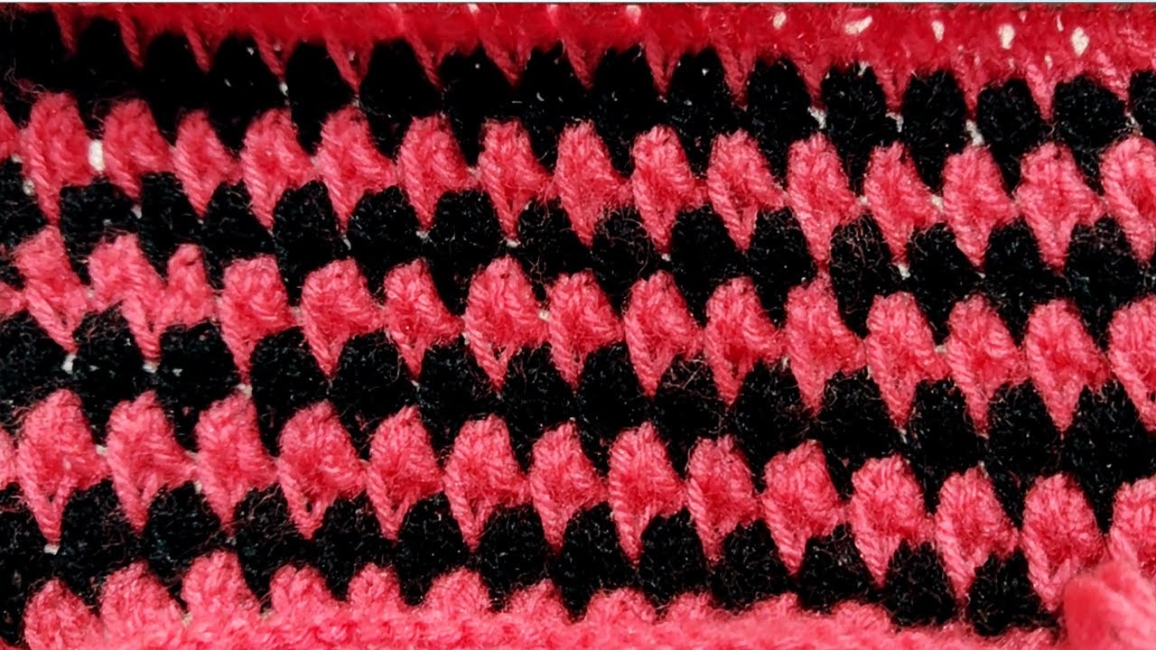 Two Colour Easy Knitting Design || Stylish and Easy two Colour Knitting ...