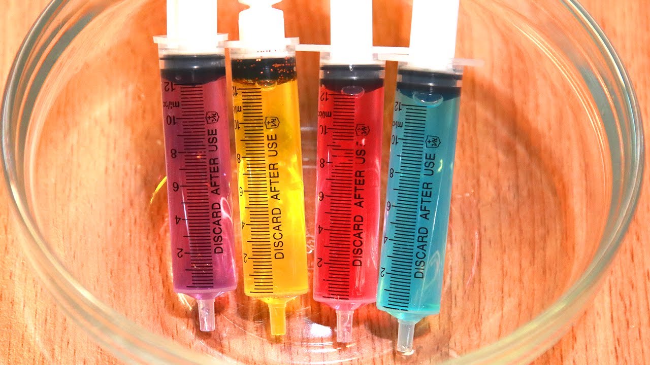 Making super clear slime with piping injection - injection slime - most ...