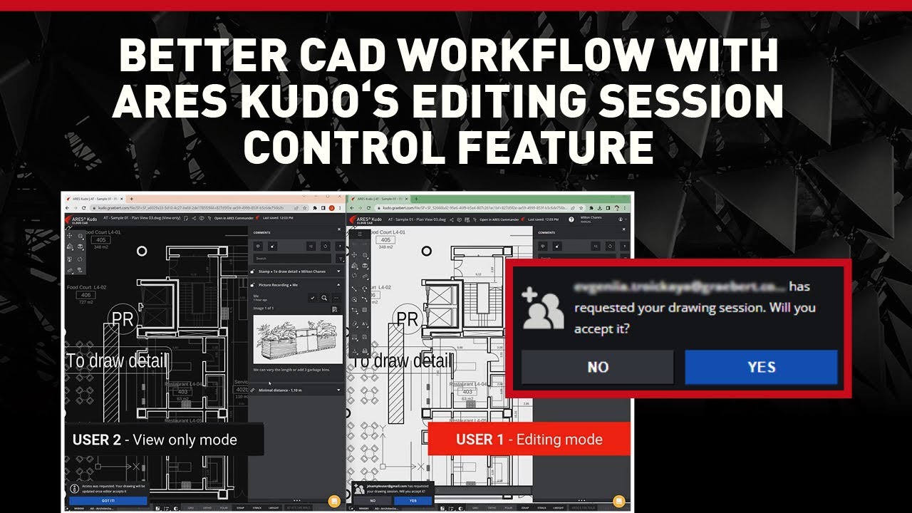 Two Online CAD Users Working In Parallel On A Same DWG Drawing with ...