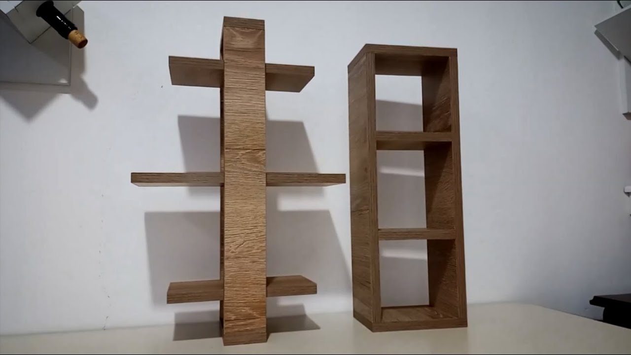 Repisas Flotantes en MELAMINA | Para Sala o Habitación - YouTube