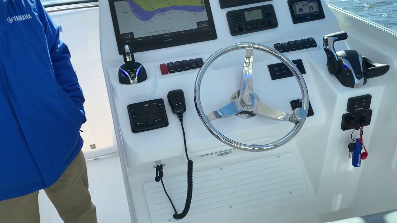Yamaha Helm Master EX Autopilot 27 Albemarle slow troll 1 - YouTube