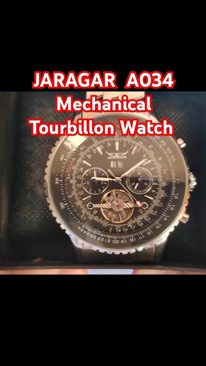 JARAGAR A034 Automatic Mechanical Tourbillon Watch - YouTube