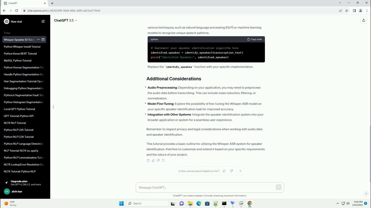python whisper speaker identification - YouTube