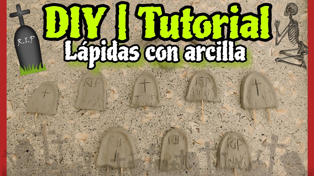 DIY | Tutorial | Lápida con arcilla efecto piedra | Paso a paso #diy # ...