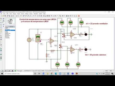 control de temperatura con amplificador operacional LM324 Y EL SENSOR ...