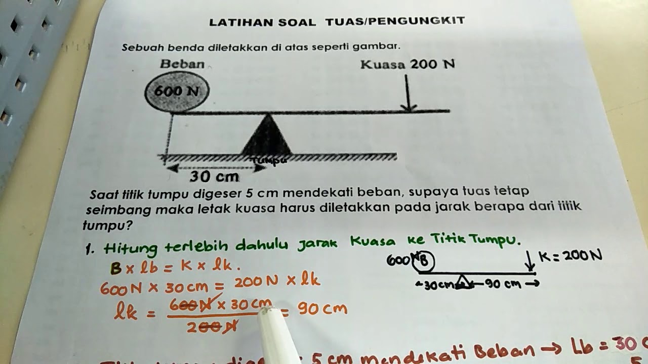 Latihan Soal Tuas/Pengungkit - YouTube
