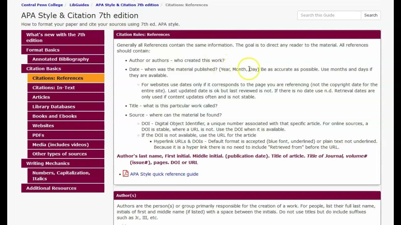 APA formatting and citation - YouTube