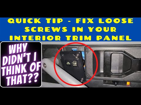QUICK TIP - FIX YOUR LOOSE SCREWS IN YOUR INTERIOR TRIM PANELS - YouTube