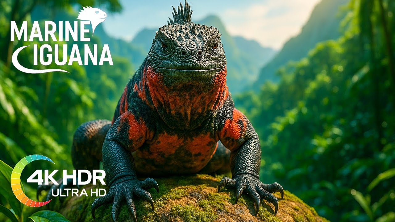 || Marine Iguana Facts || They Swim Like Fish and Bask on Lava to Stay ...