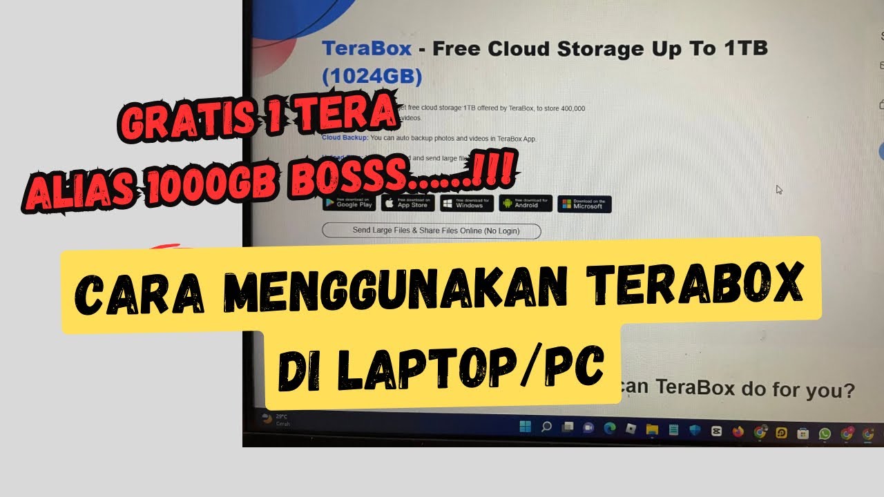 Cara menggunakan terabox di laptop/pc - YouTube