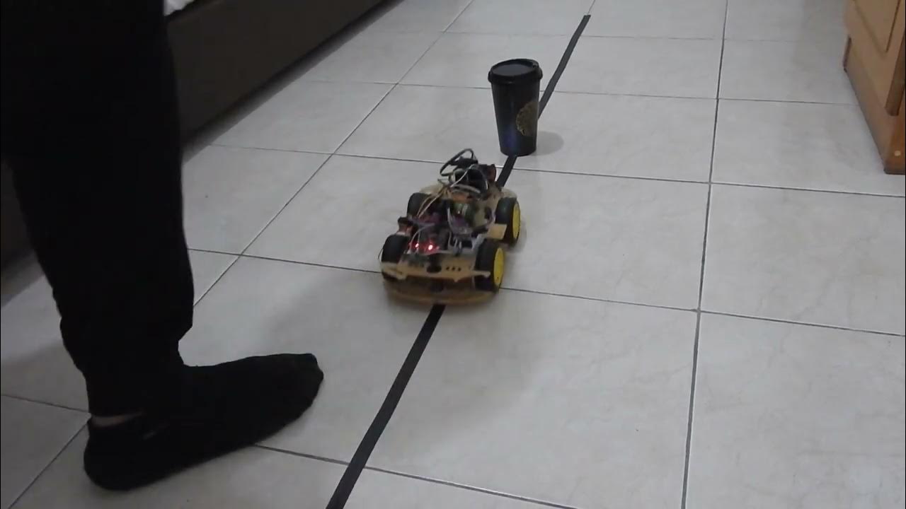 Line Following Robot Obstacle Avoidance - YouTube