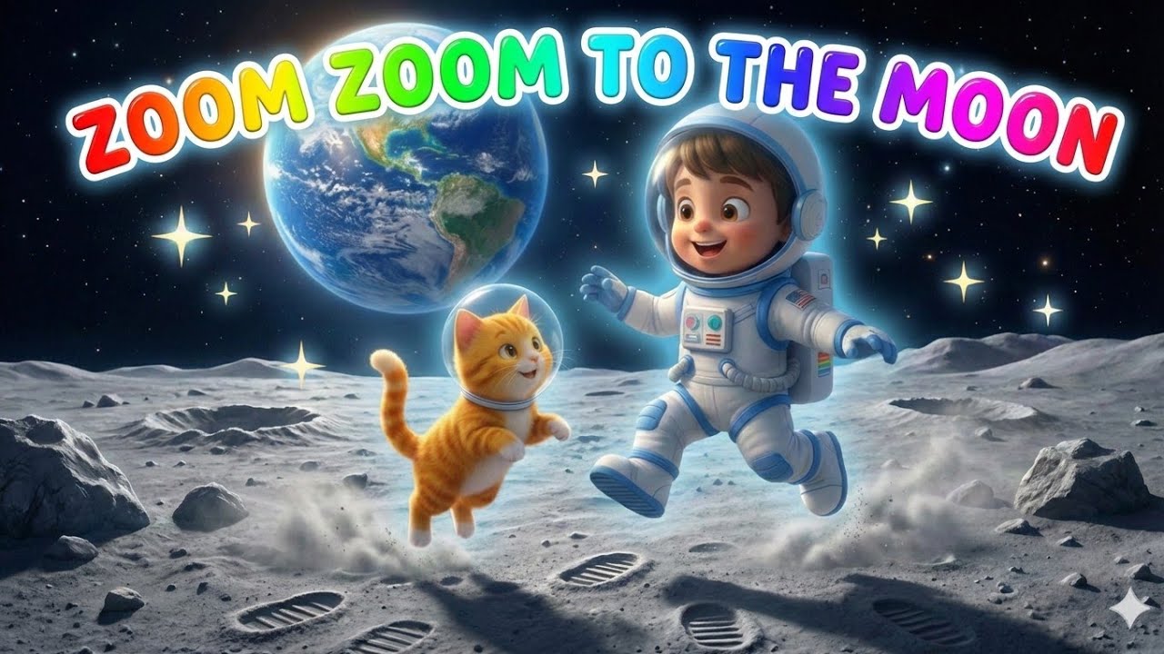 Zoom Zoom to the Moon 🚀🌙 | Space Song for Kids | Rhymeberry World - YouTube