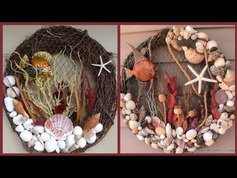 Beautiful stunning sea shell door decoration wreath best collection ...